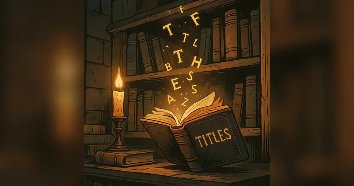 Book Title Generator - Unleash Your Story's Potential